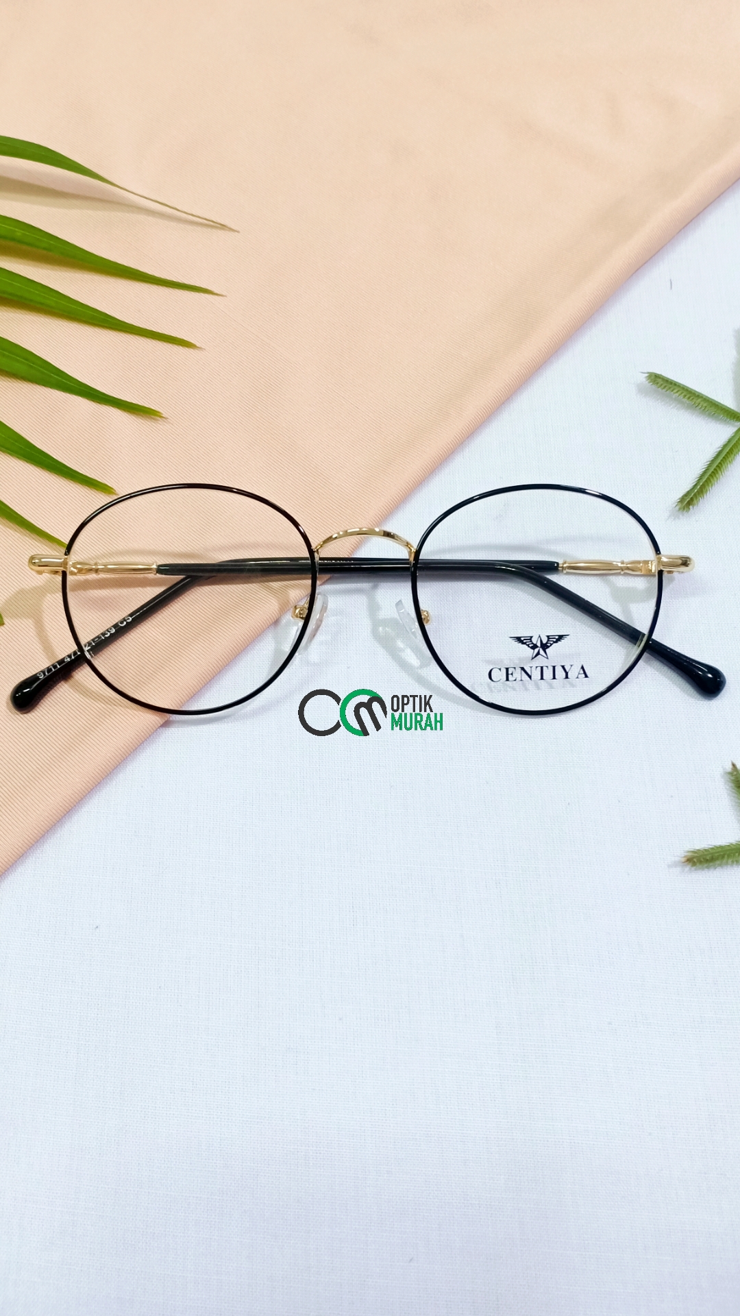 Frame kacamata Korea besi vintage bulat Centiya 9711 | Optik Murah Surabaya